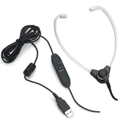 Plastic Stethoscope Transcription Headset with Inline Volume Control ...