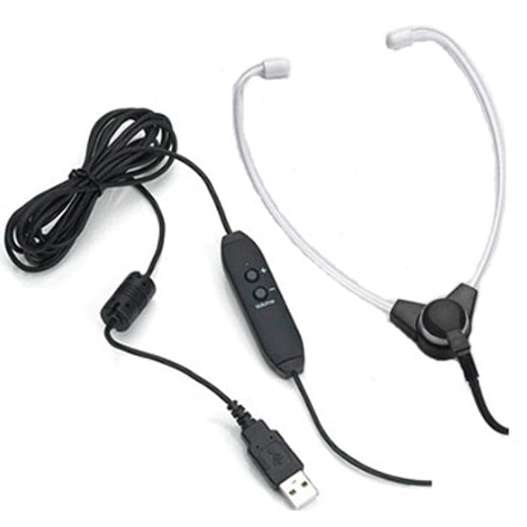 Plastic Stethoscope Transcription Headset with Inline Volume Control ...
